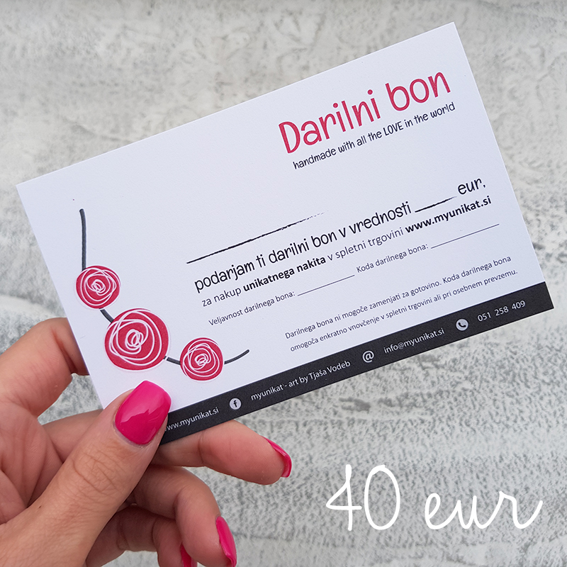 Darilni bon | Unikatni nakit Myunikat