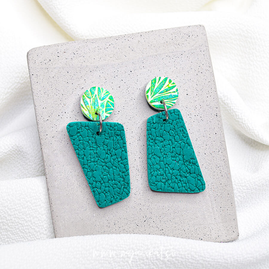 Unikatni uhani JOY | zelena, Unikatni nakit Myunikat