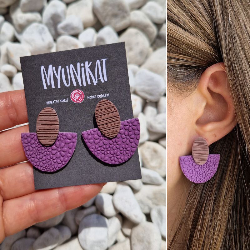 Unikatni uhani | viola, Unikatni nakit Myunikat