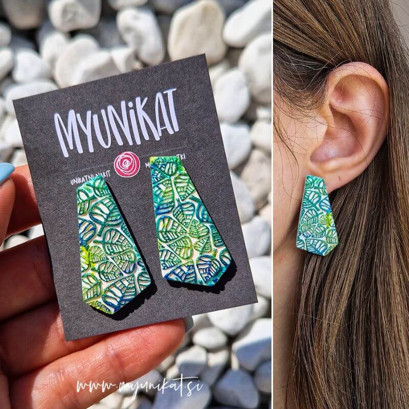 Unikatni uhani | zelena, Unikatni nakit Myunikat