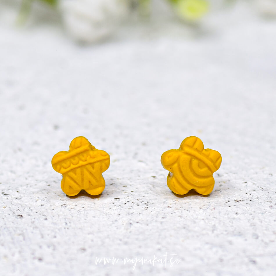 MINI, MINI uhani rožica | maango - Unikatni nakit Myunikat