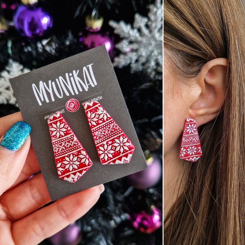 Unikatni uhani ABSTRAKT | viola, Unikatni nakit Myunikat