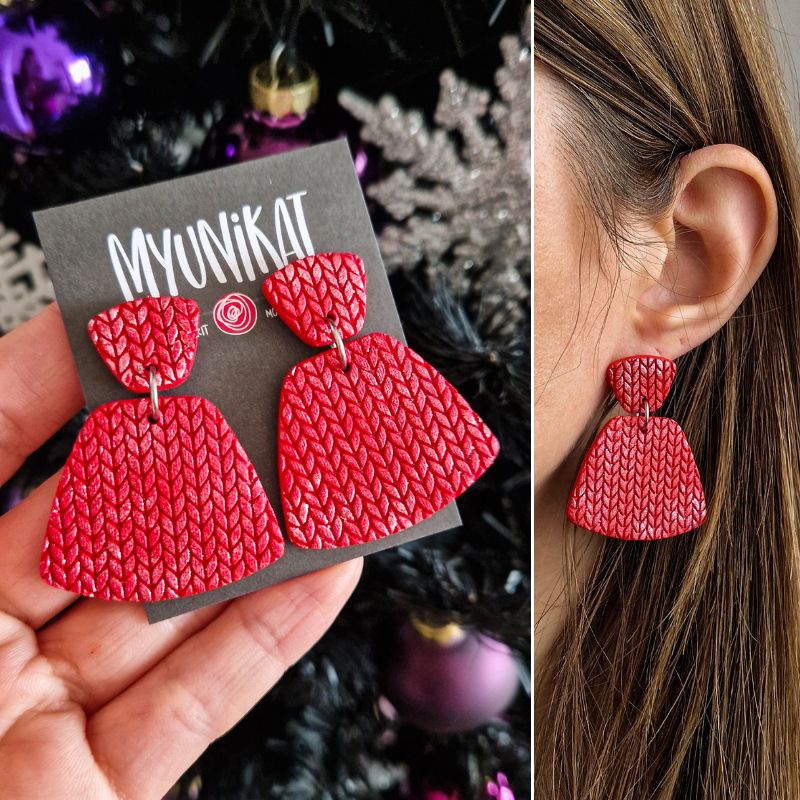 Unikatni uhani ABSTRAKT | pleteni, Unikatni nakit Myunikat