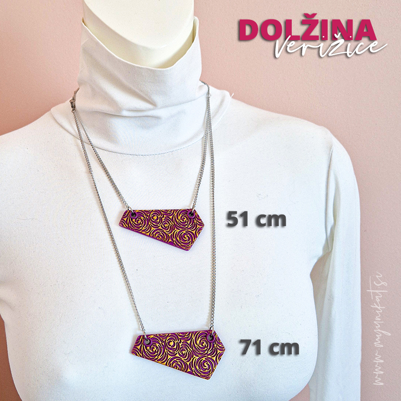 Unikatna verižica ROSES | viola-zlata, Unikatni nakit Myunikat